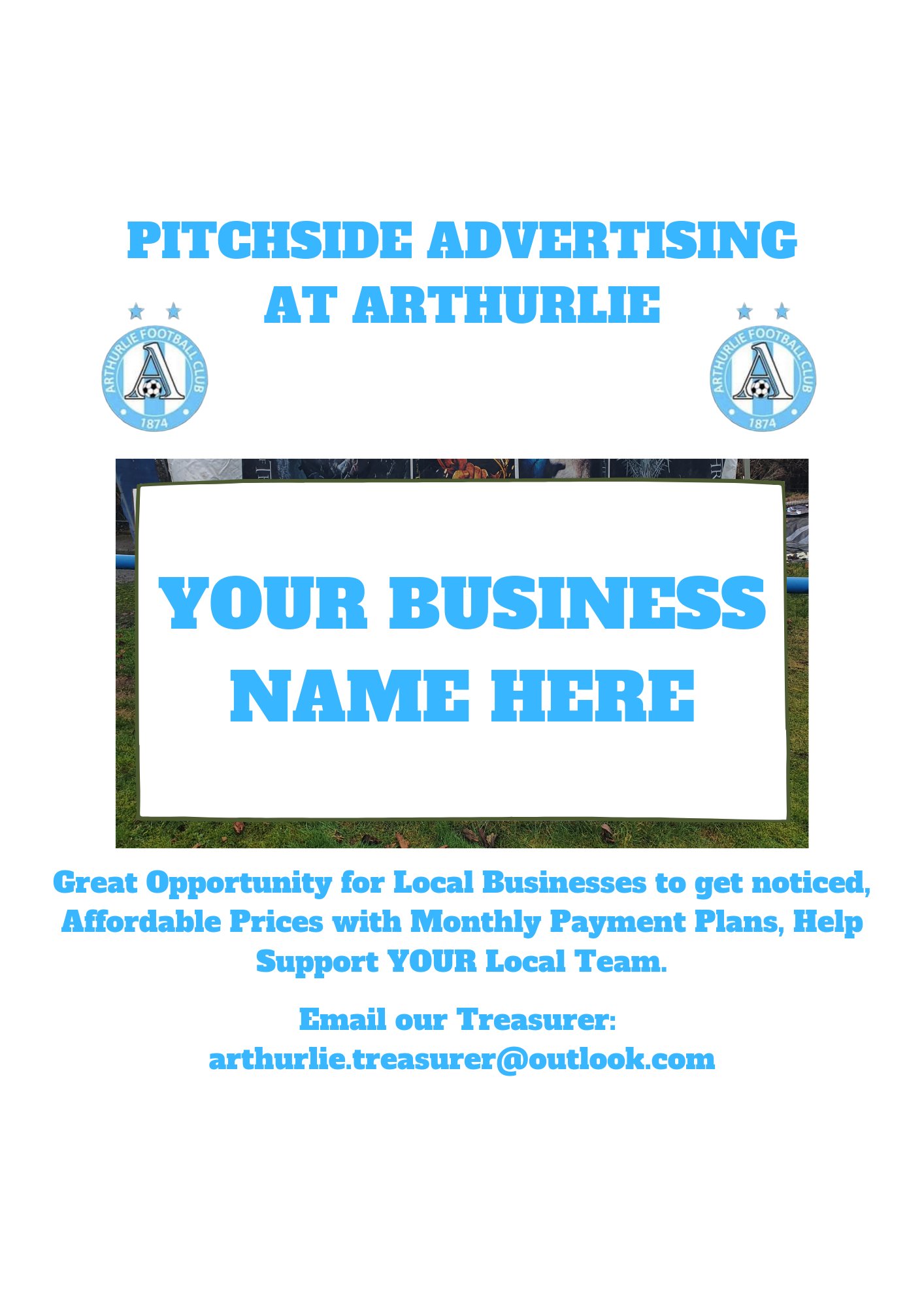 PITCHSIDE ADVERTISING – The Official Website of Arthurlie Football Club