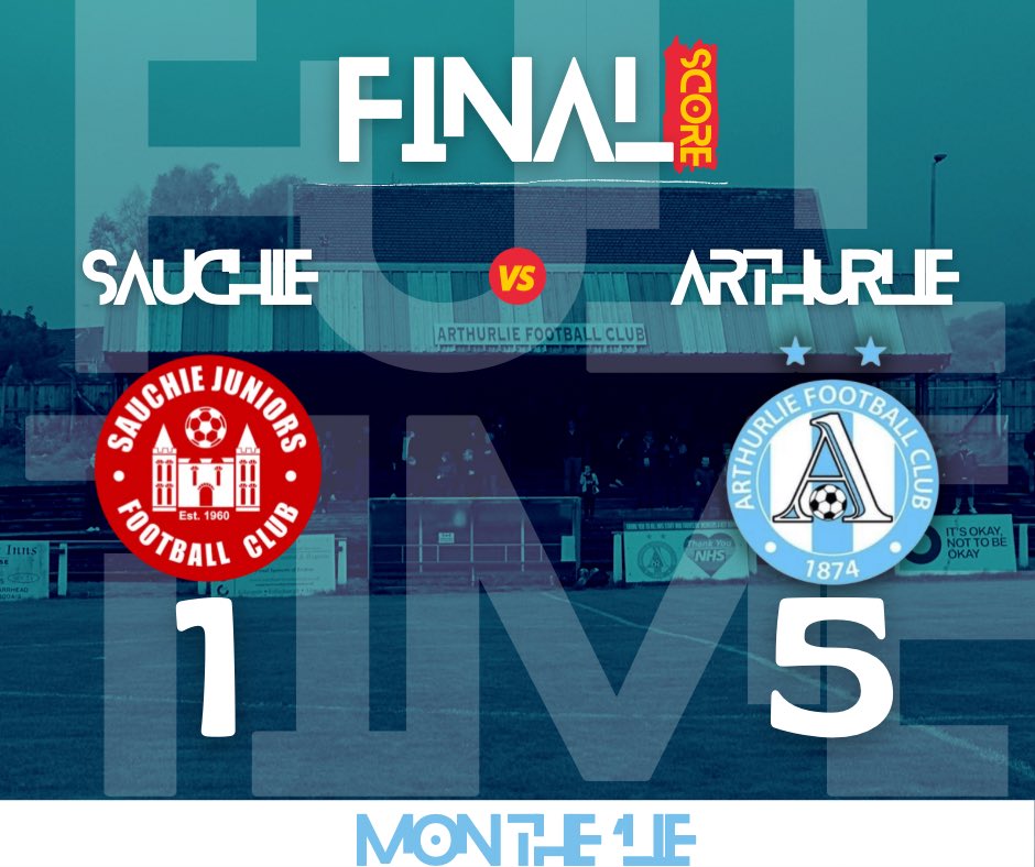 MATCH REPORT: SAUCHIE 1-5 ARTHURLIE – The Official Website of Arthurlie ...