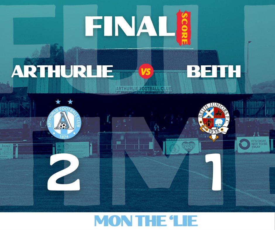 FULL-TIME: ARTHURLIE 2-1 BEITH – The Official Website of Arthurlie ...